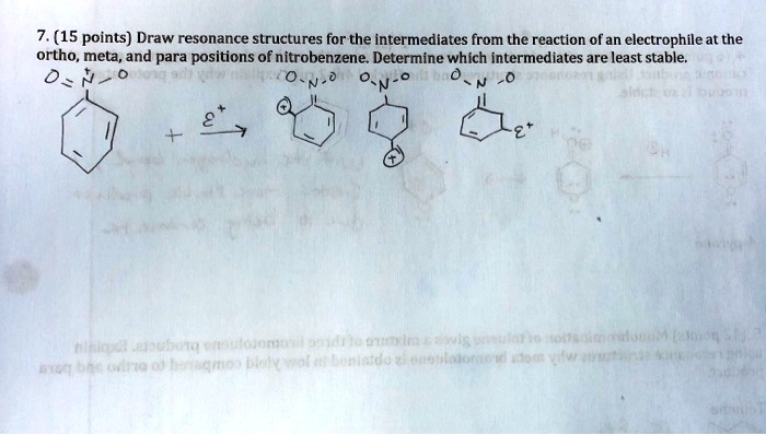 7 15 points draw resonance structures for the intermediates from the ...