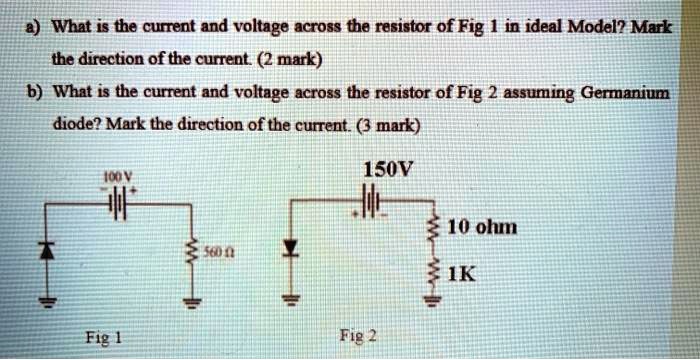 SOLVED: a What is the current and voltage across the resistor of Fig 1 ...