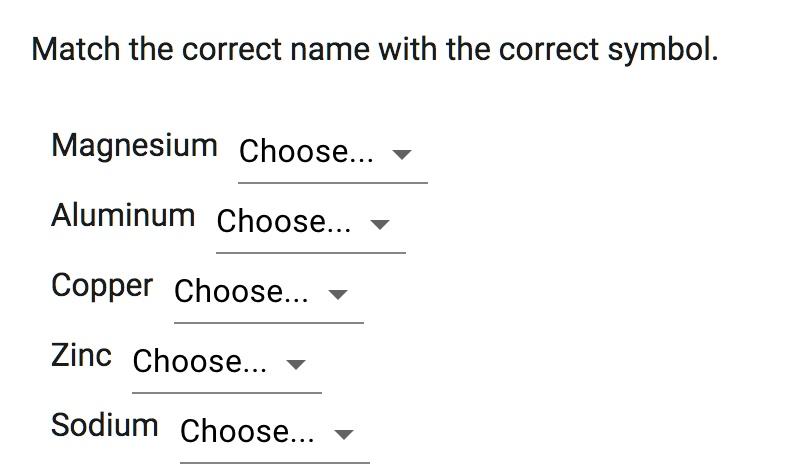 Choose The Correct Symbol