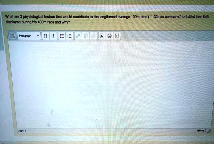 What are 3 physiological factors that would contribute to the ...