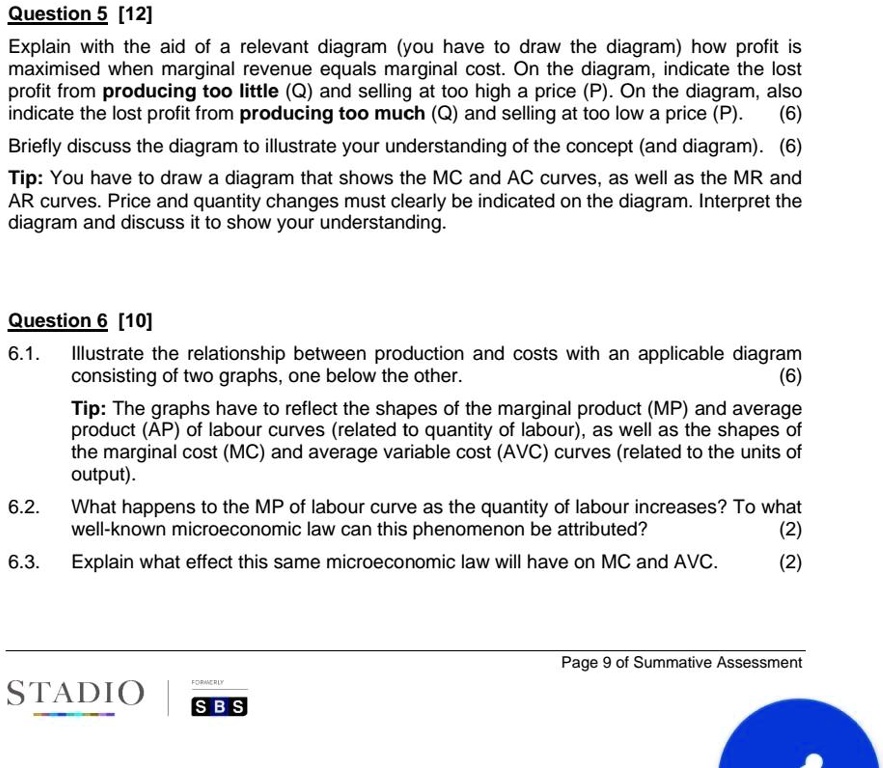 Question 5 [12] Explain with the aid of a relevant diagram (you have to ...