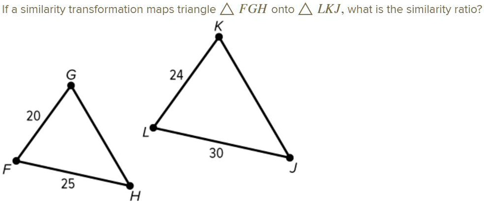 SOLVED: Please answer the question fast. I need it. If a similarity transformation maps triangle ...