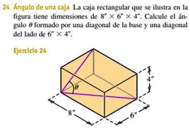 ayuda porfis me urge 24 angulo de una caja la caja rectangular que se ...