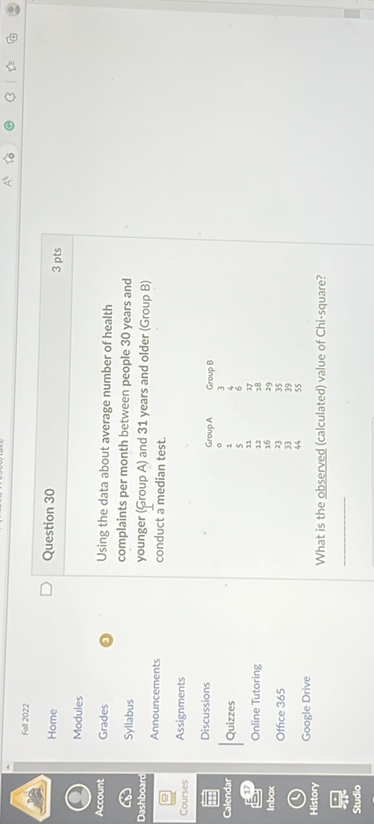 SOLVED: Bomere Question 39 Modulen Geades Wring the data about average ...