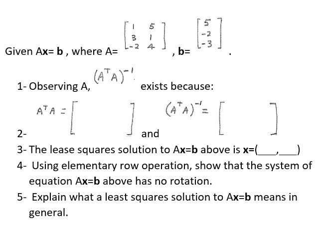 1 5 given ax b where a b 4ta 1 observing a exists because at a 4a 2 and ...