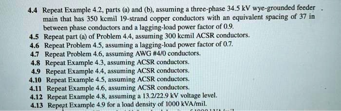 SOLVED: Exercise 4-12 4-13 4.4 Repeat Example 4.2, parts a and b ...