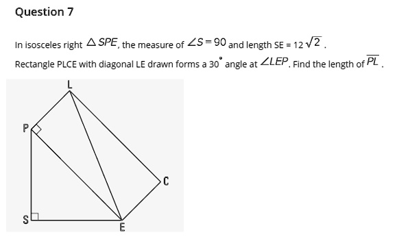 SOLVED: In an isosceles right triangle, the measure of angle ZS is 90Â ...