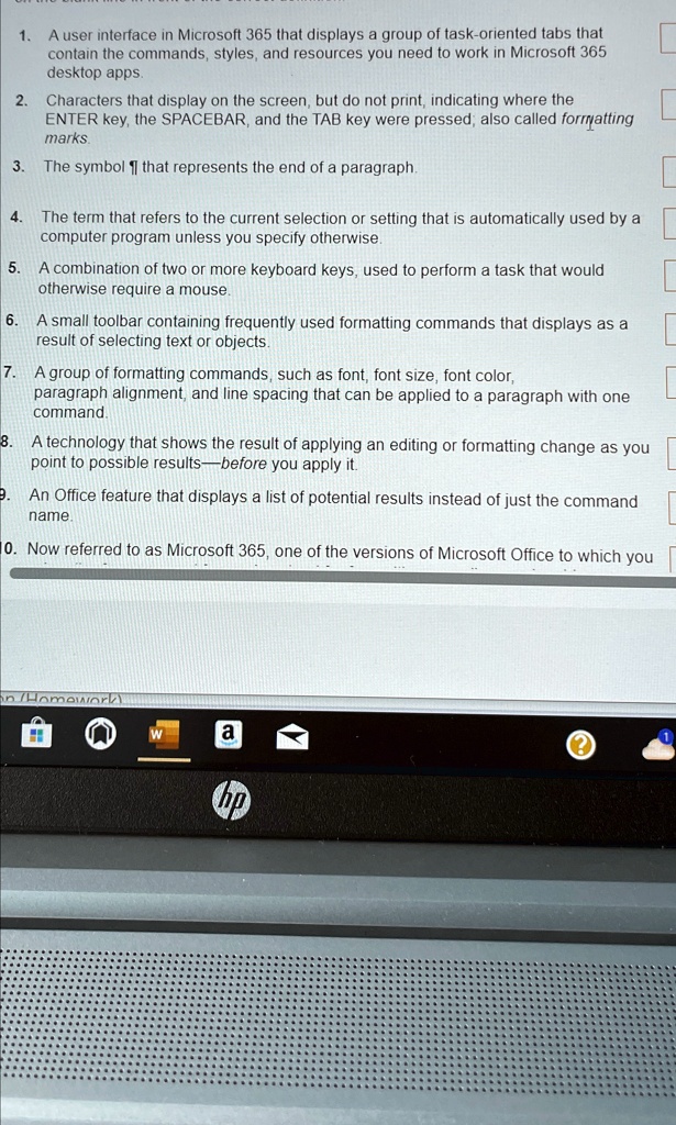1. A user interface in Microsoft 365 that displays a group of task ...