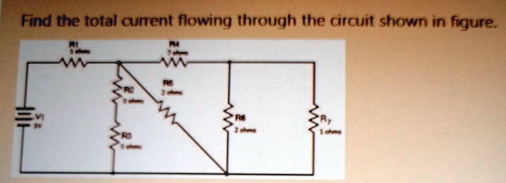 SOLVED: Find the total current flowing through the circuit shown in figure R