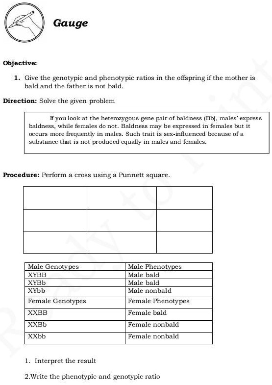 SOLVED: Give the genotypic and phenotypic ratios in the offspring if ...