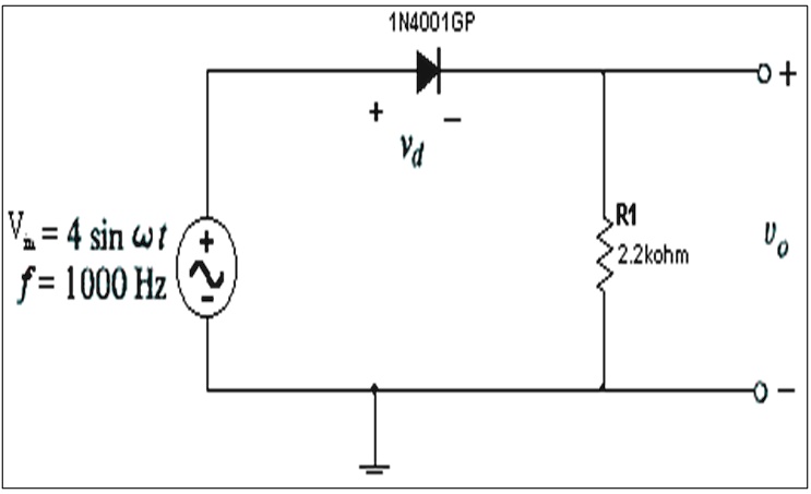 SOLVED: 1. Construct the circuit shown below and draw the input and output signals. Then ...