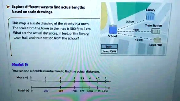 SOLVED: Explore different ways to find actual lengths based on scale ...