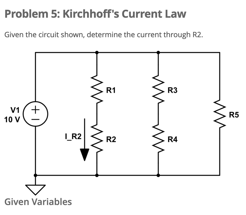 Solved Given The Circuit Shown Determine The Current Through R2