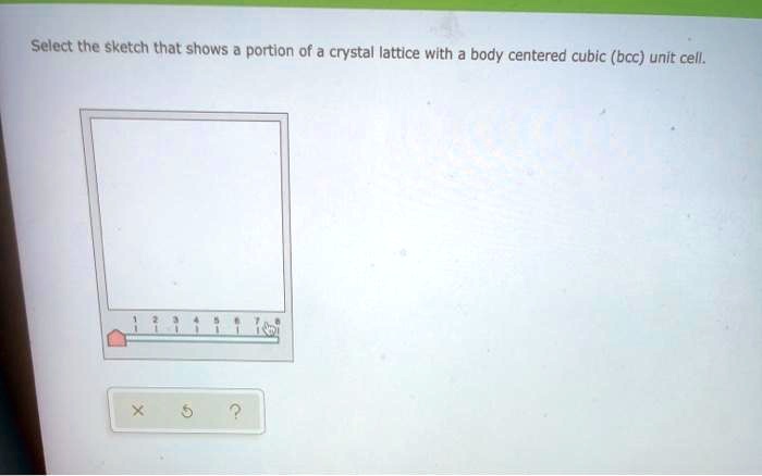 Select the sketch that shows portion of a crystal lattice with body ...