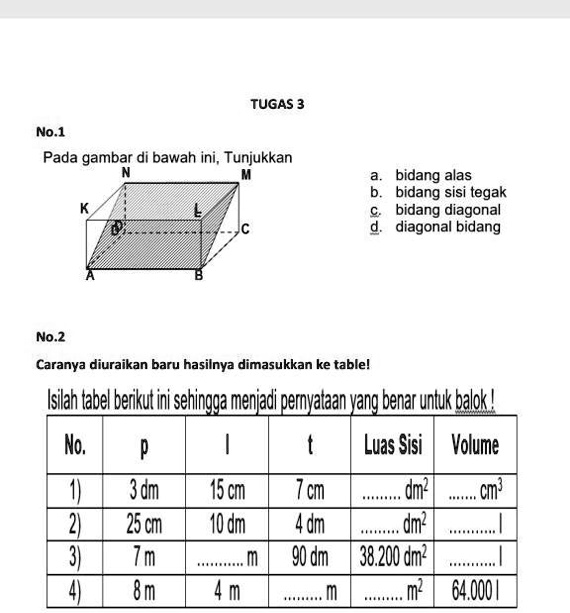 SOLVED: isilah tabel berikut ini sehingga menjadi pernyataan yang benar ...