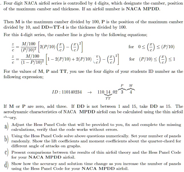 four digit naca airfoil series is controlled by 4 digits which ...