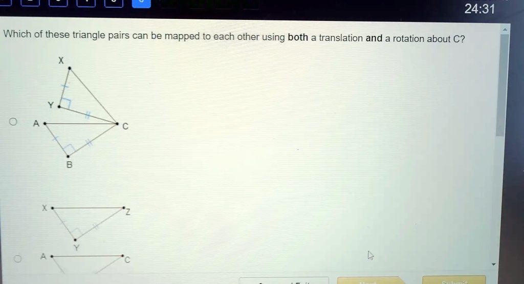 Which of these triangle pairs can be mapped to each other using both a ...