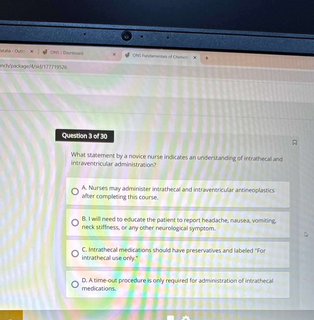 Question 3 of 30 What statement by a novice nurse indicates an ...