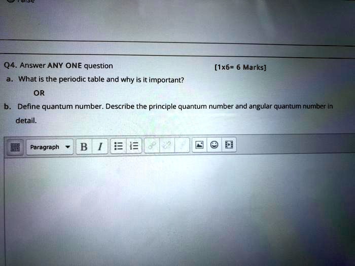 SOLVED:Q4. Answer ANY ONE question [1x6 = 6 Marks] What is the periodic ...