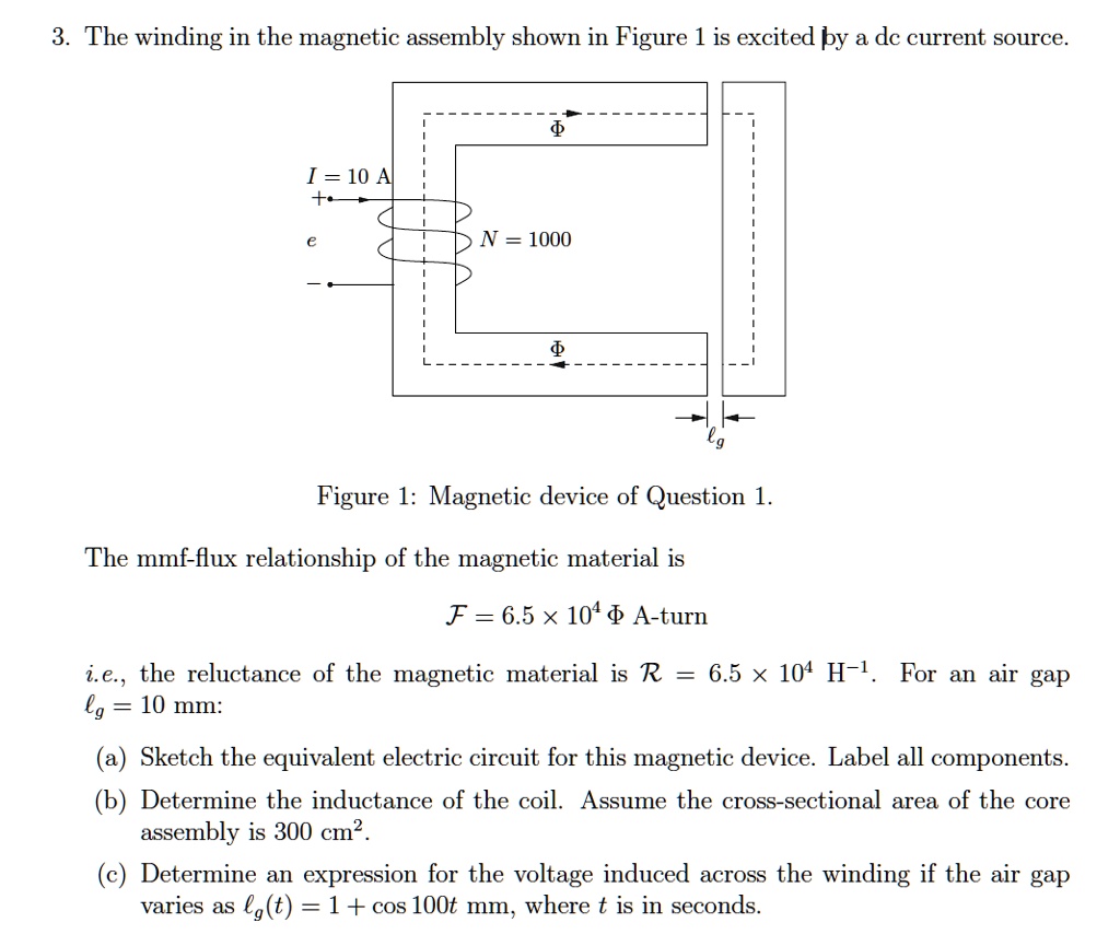 SOLVED: plz do all the parts thx 3. The winding in the magnetic ...