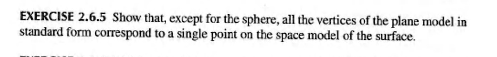 SOLVED: EXERCISE 2.6.5 Show that, except for the sphere, all the ...