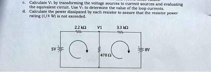 SOLVED: Calculate Vi by transforming the voltage sources to current sources and evaluating the ...