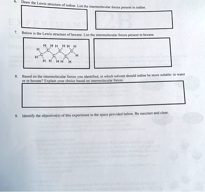 SOLVED: Draw the Lewis Structure of iodine. List the intermolecular ...