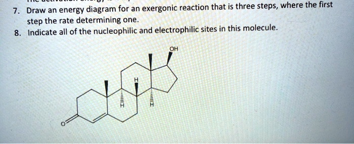 Draw an energy diagram for an exergonic reaction that is...