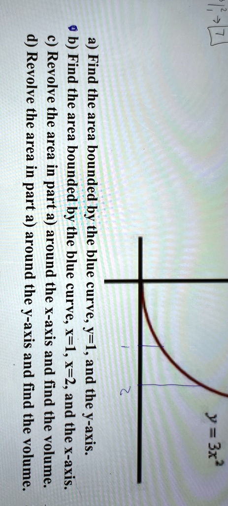 a find the area bounded by the blue curve y1 and the y axis b find the area bounded by the blue ...