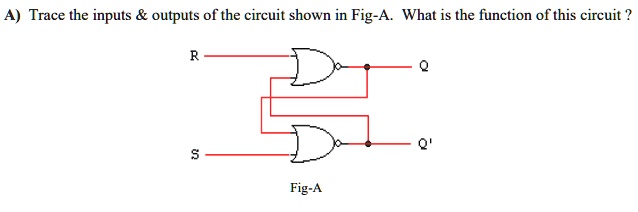 SOLVED: Trace the inputs outputs of the circuit shown in Fig-A. What is the function of this ...