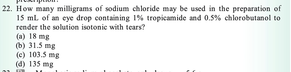 probor ptror 22 how many milligrams of sodium chloride may be used in ...