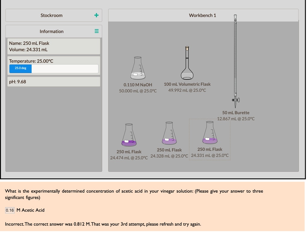 SOLVED: "determine the concentration of acetic acid in vinegar using a 0.110 M NaOH standard ...