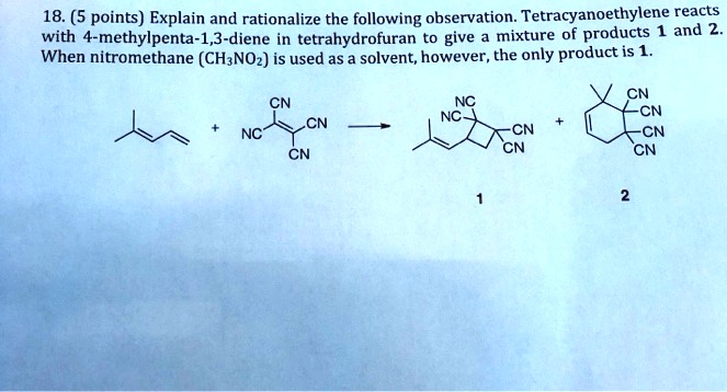 SOLVED:18. (5 points) Explain and rationalize the following observation ...