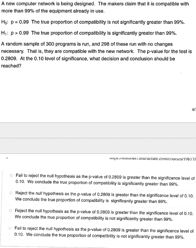 a new computer network is being designed the makers claim that it is compatible with more than ...