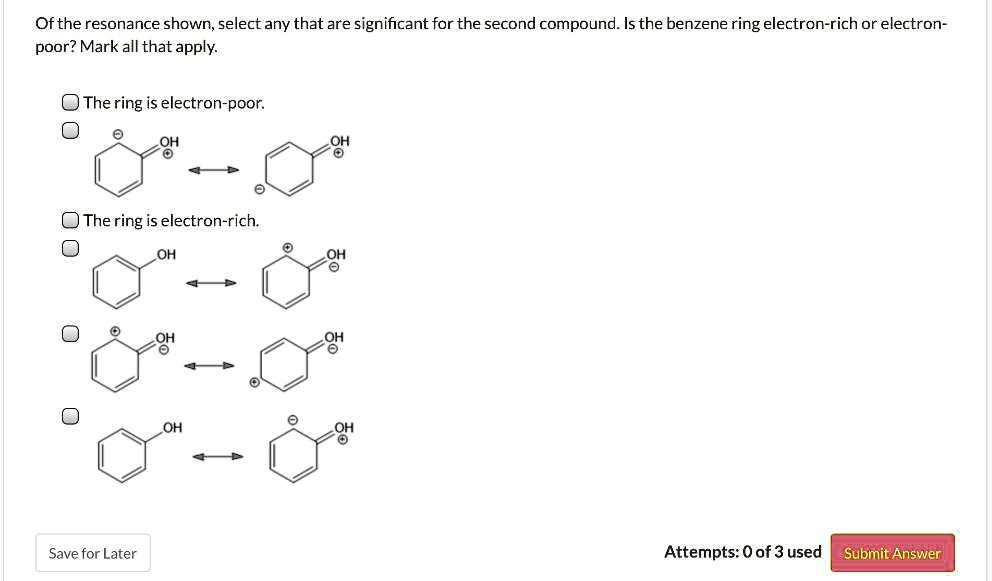 ofthe resonance shown select any that are significant for the second ...