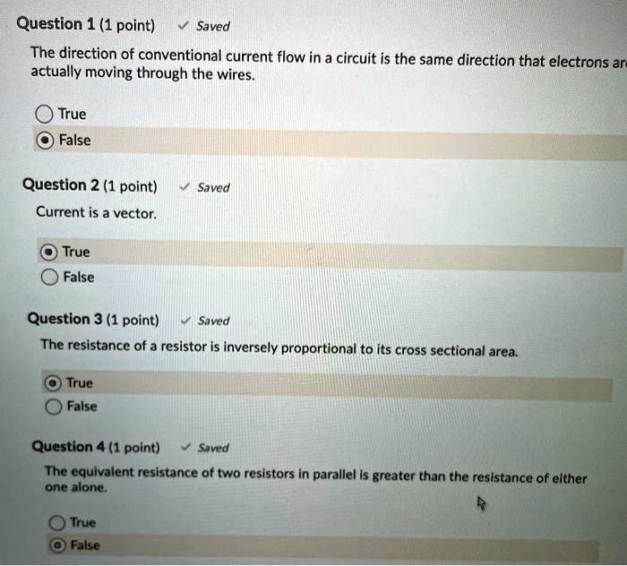 question 1 1 point saved the direction of conventional current flow in ...