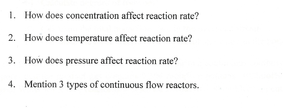 SOLVED: 1 . How does concentration affect reaction rate? 2 How does ... SOLVED: 1 . How does concentration affect reaction rate? 2 How does ...