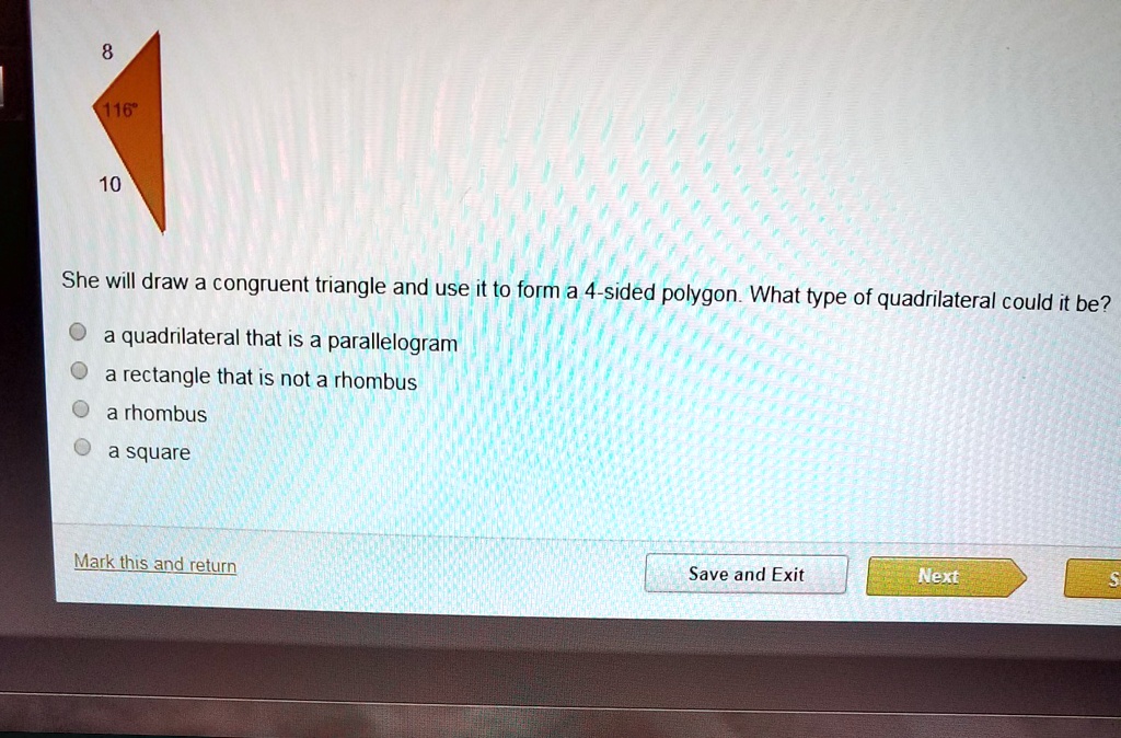 SOLVED: Latifah drew this obtuse, scalene triangle. Please help as fast as you can. 16" 10" She ...