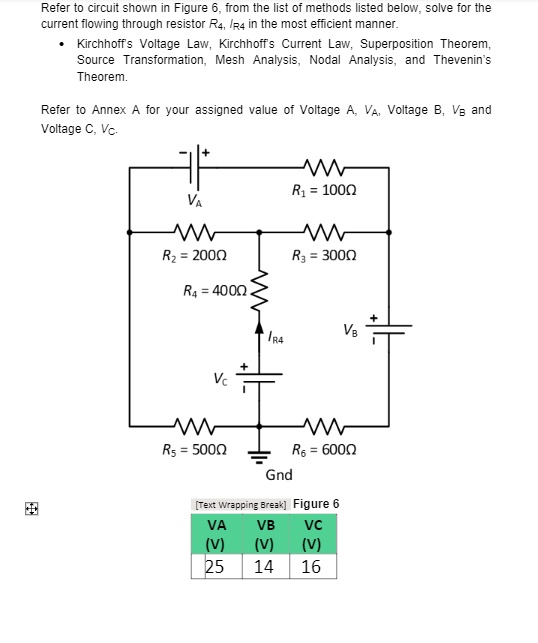 refer to circuit shown in figure 6 from the list of methods listed ...