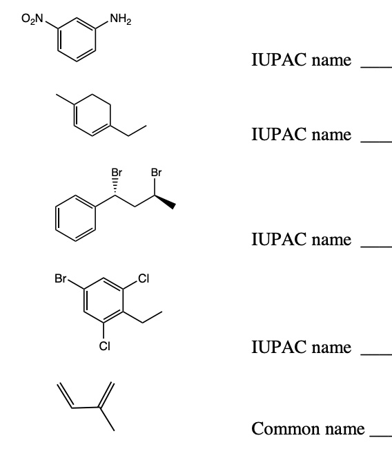 O2N NHz IUPAC name IUPAC name IUPAC name IUPAC name Common name