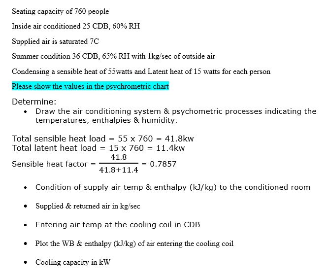 Seating capacity of 760 people Inside air conditioned 25 CDB, 60% RH ...