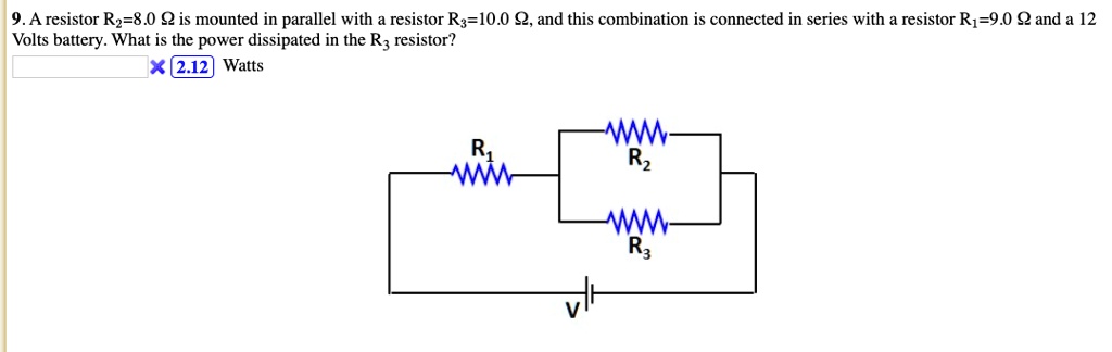 SOLVED: A resistor Rz-8.0 Î© is mounted in parallel with resistor Rs=10 ...