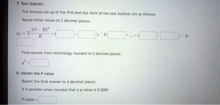 T Test Statistic The Formula Set Up Of The First And… Solvedlib