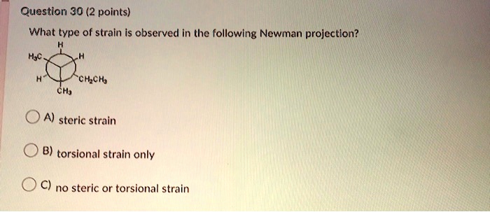 Solvedquestion 30 2 Points What Type Of Strain Is Observed In The 5575