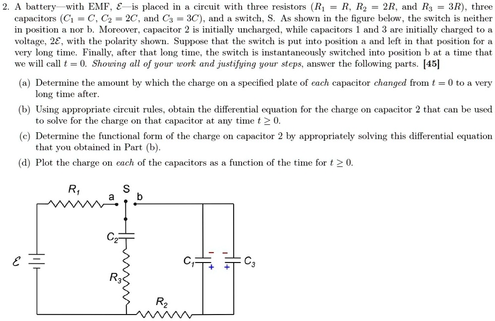 a battery with emf is placed in a circuit with three resistors r1 r rz ...