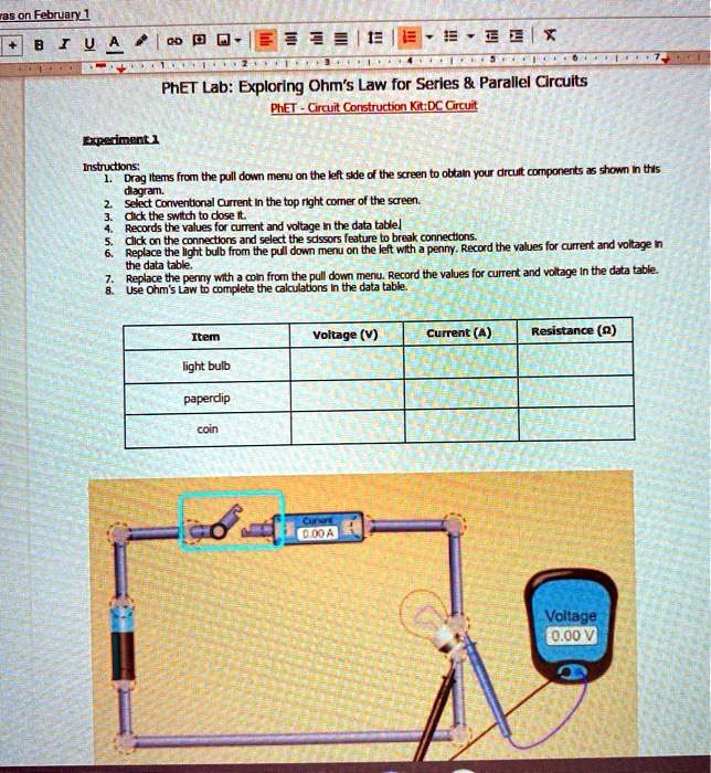 Series And Parallel Circuits Lab