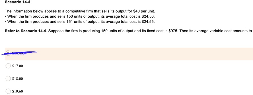 SOLVED: The information below applies to a competitive firm that sells ... SOLVED: The information below applies to a competitive firm that sells ...