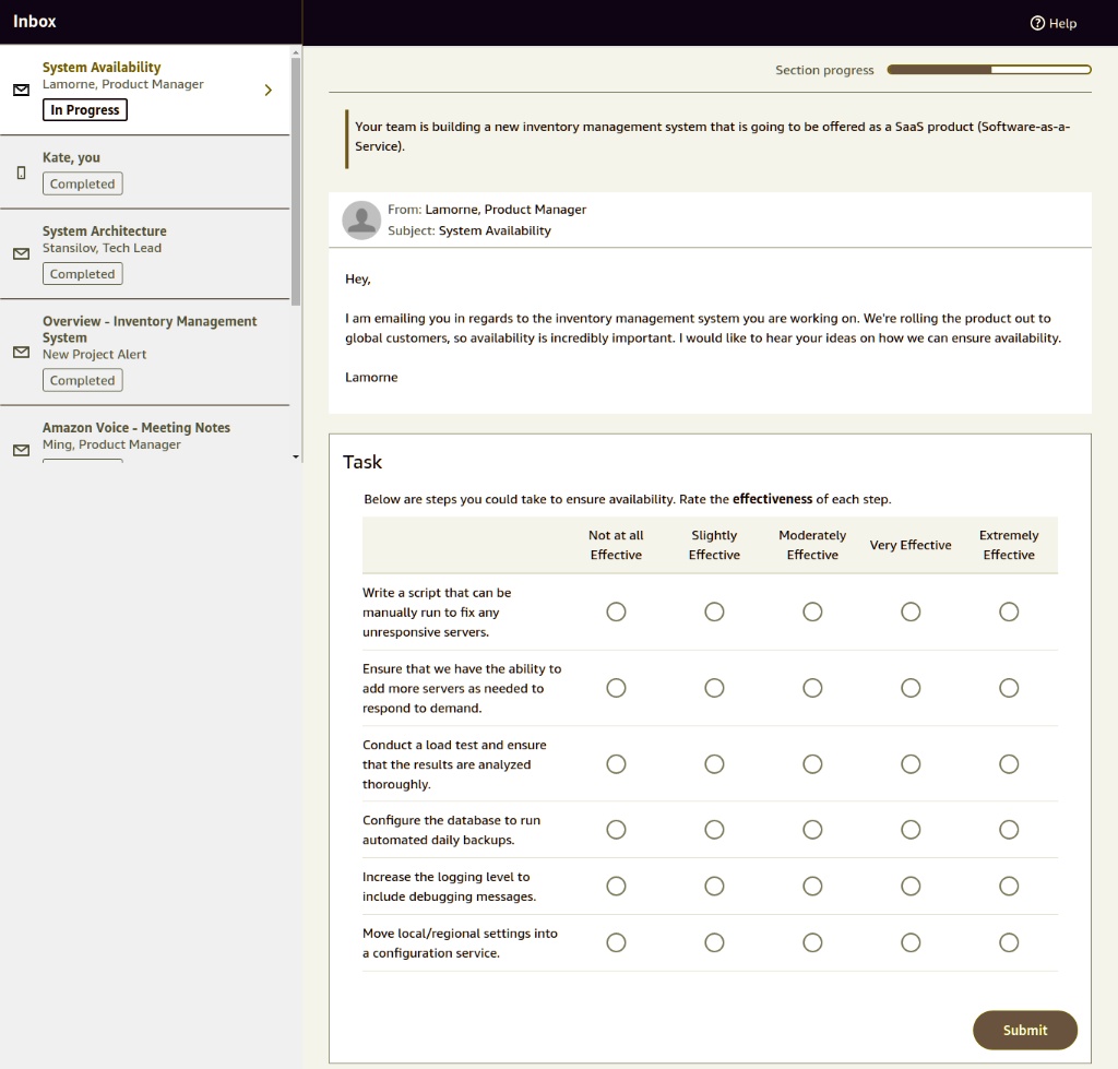 Inbox System Availability Lamorne, Product Manager In Progress Kate, you Completed System ...