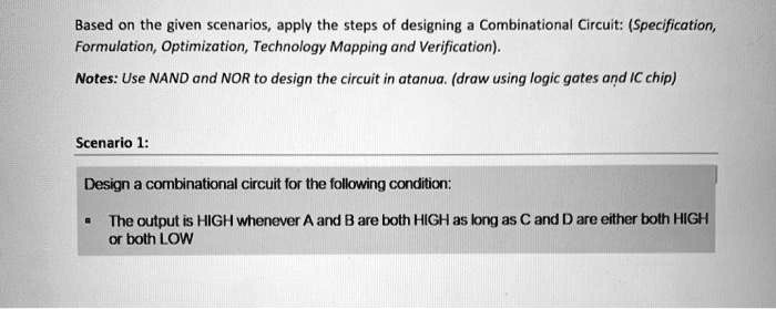 Based on the given scenarios, apply the steps of designing a ...