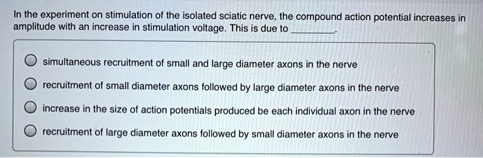 SOLVED: In the experiment on stimulation of the isolated sciatic nerve the compound action ...